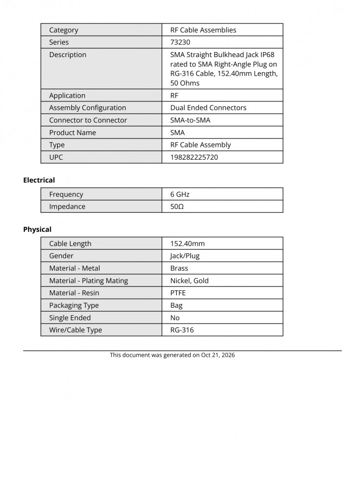 MOLEX 732307070 document image, page 2