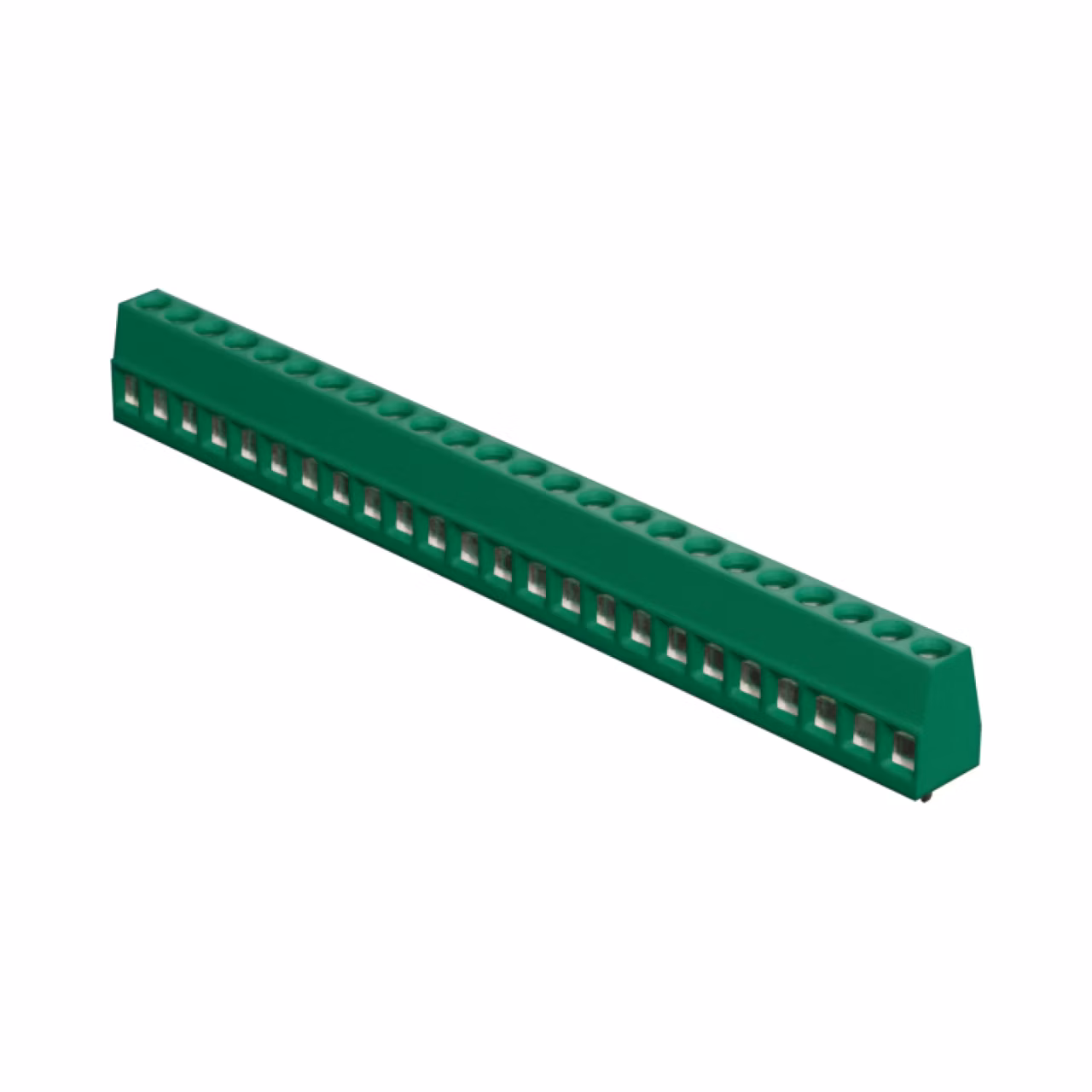5.08mm Pitch Eurostyle Vertical Fixed Mount PCB Terminal Block, Green Housing, 24 Circuits for sale