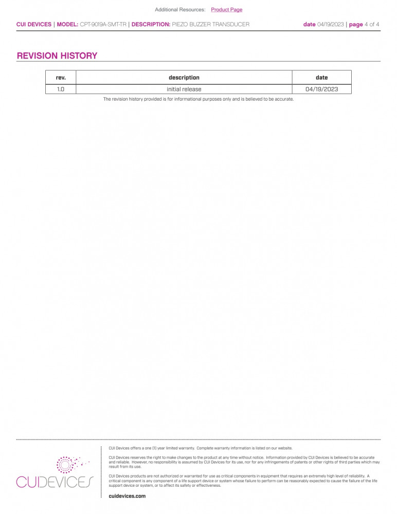 CPT-9019A-SMT-TR datasheet page 4