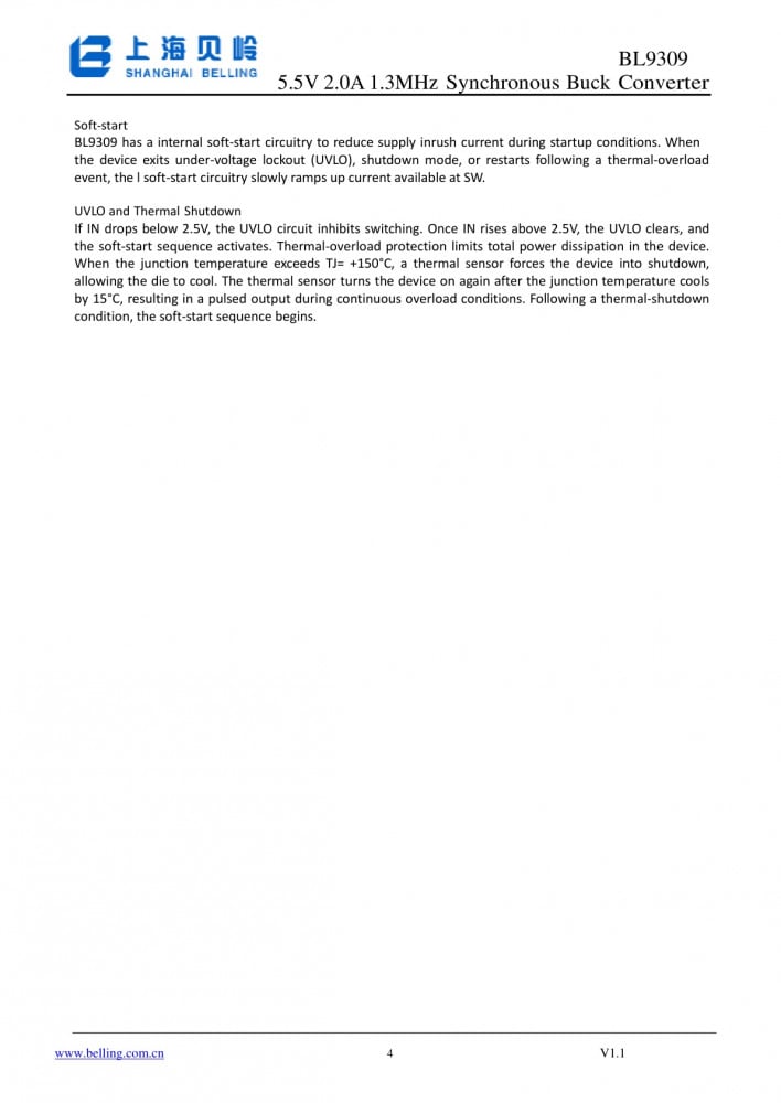 BL9309 datasheet page 4