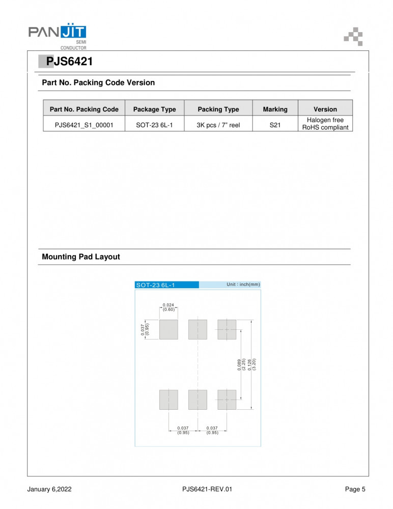 PJS6421 datasheet page 5