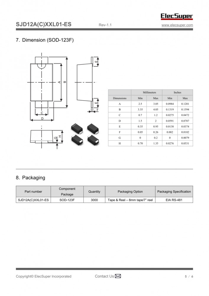 ElecSuper SJD12C6.5L01-ES datasheet page 5