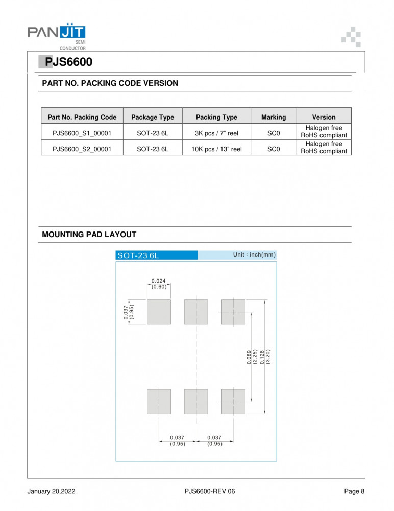 PJS6600 datasheet page 8