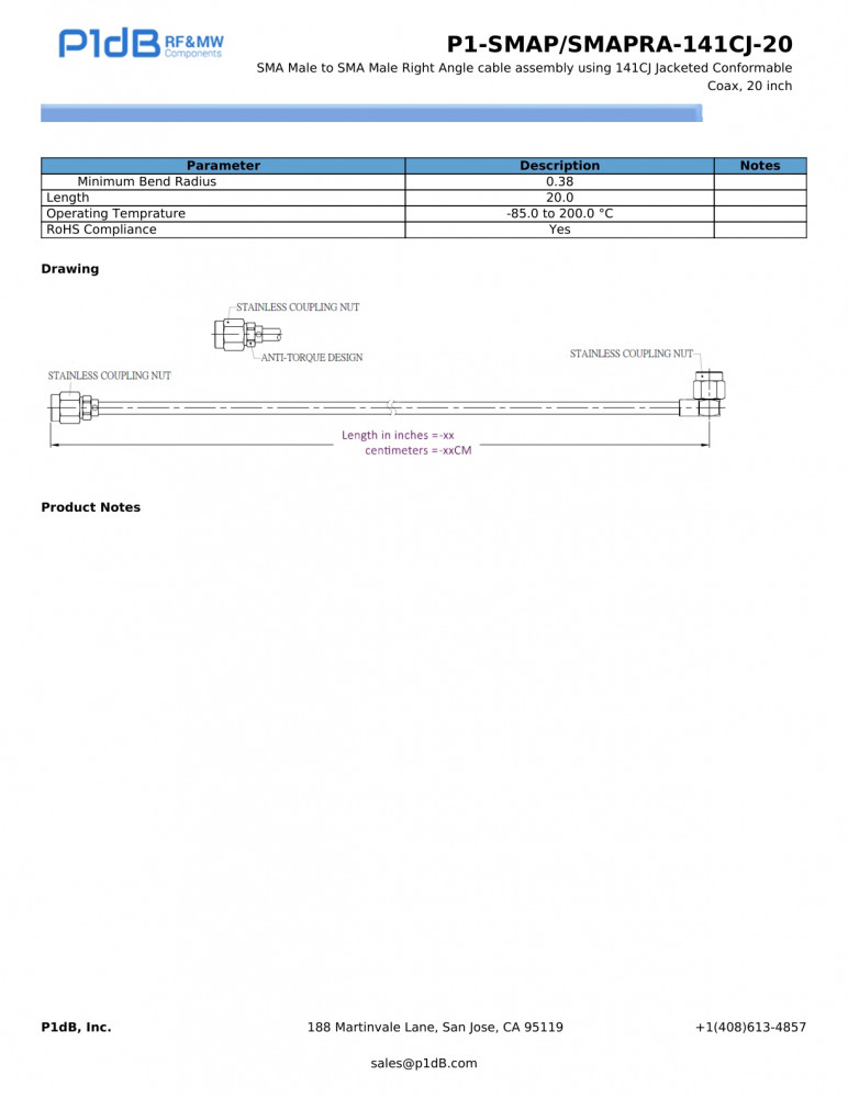 P1-SMAP/SMAPRA-141CJ-20 product document page 2