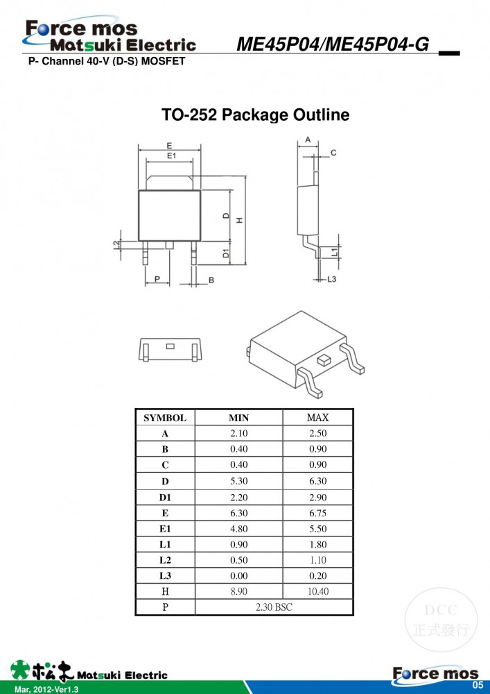 ME45P04 datasheet page 5