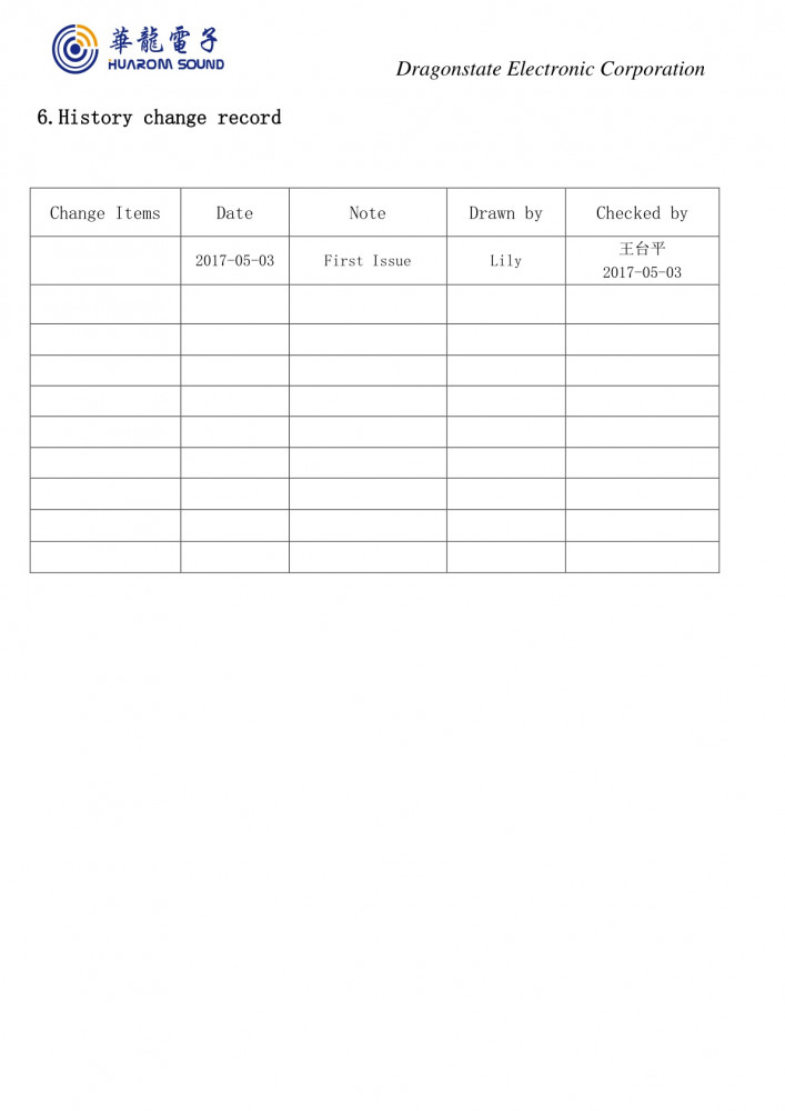 HDK-150834-002 change history page