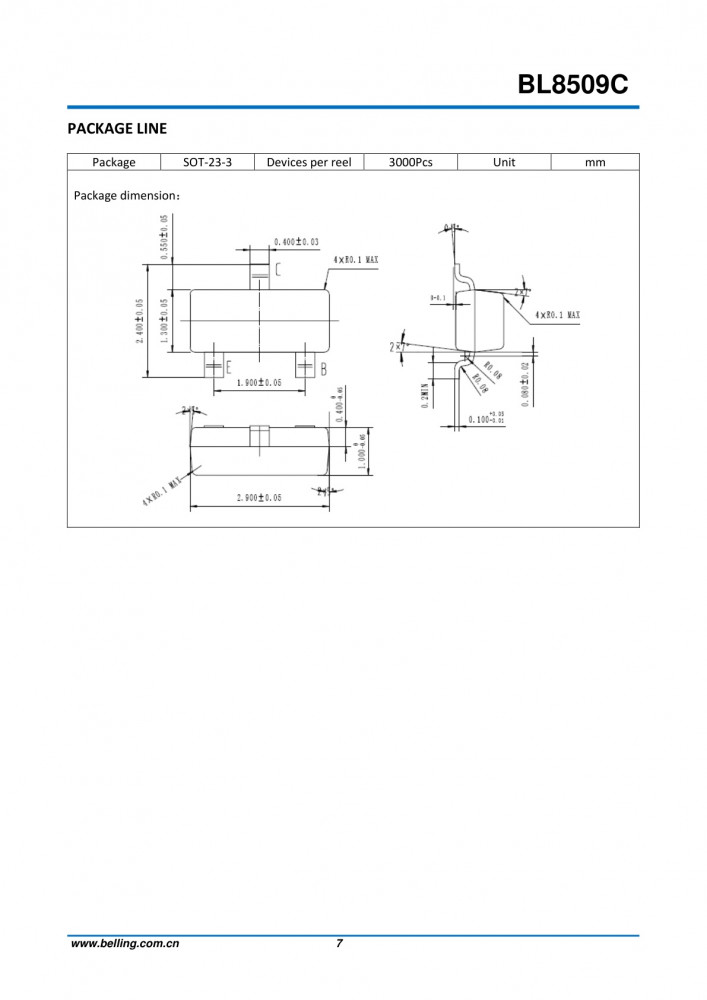BL8509C datasheet page 7