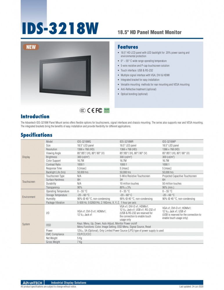 IDS-3218W technical document page 1