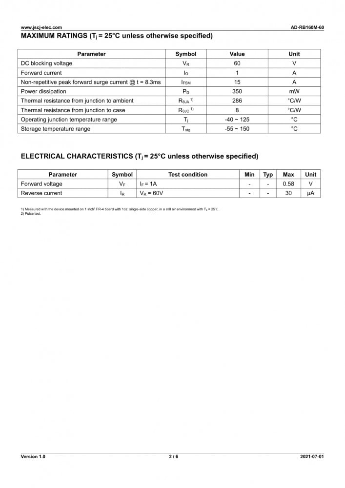 AD-RB160M-60 datasheet page 2