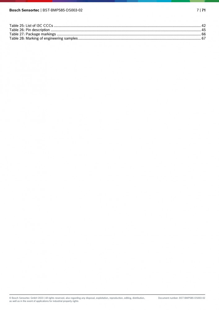 BMP585 datasheet page 7