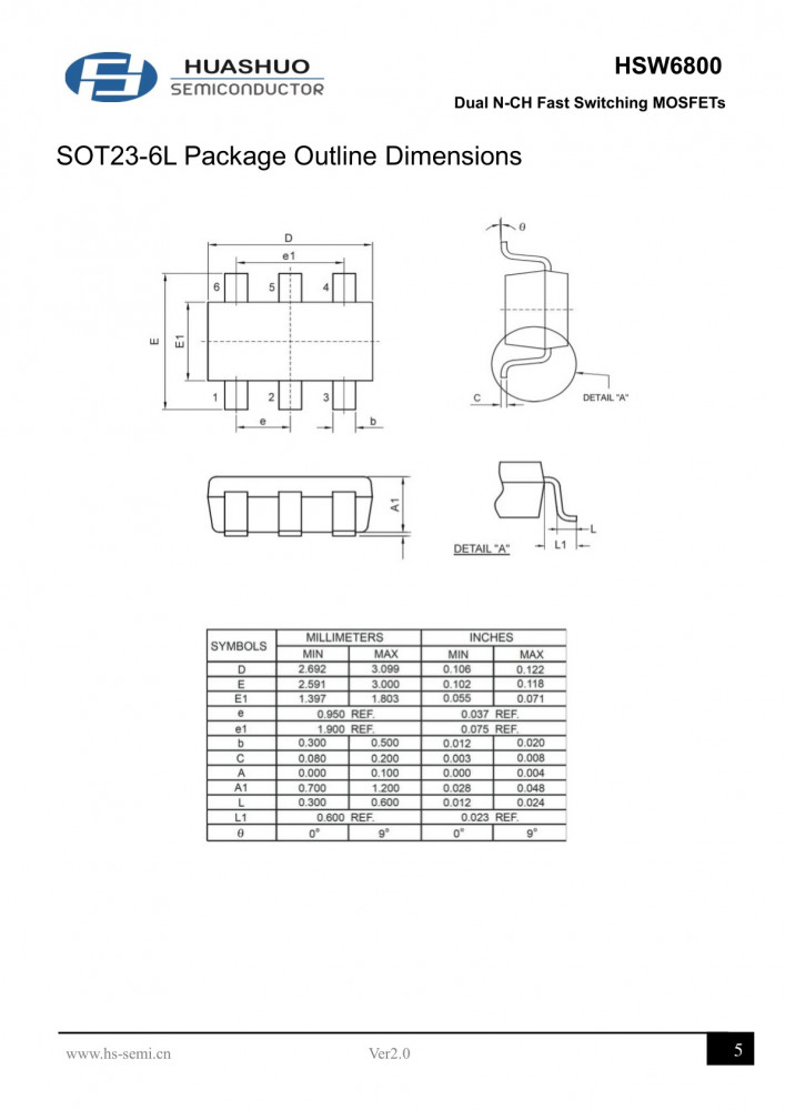 HSW6800 datasheet page 5