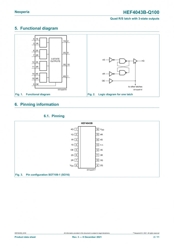 HEF4043BT-Q100J datasheet page 2
