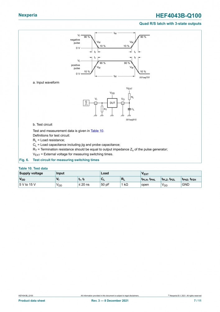 HEF4043BT-Q100J datasheet page 7