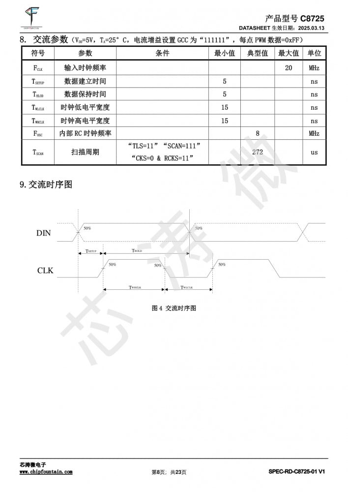 C8725SP datasheet page 8