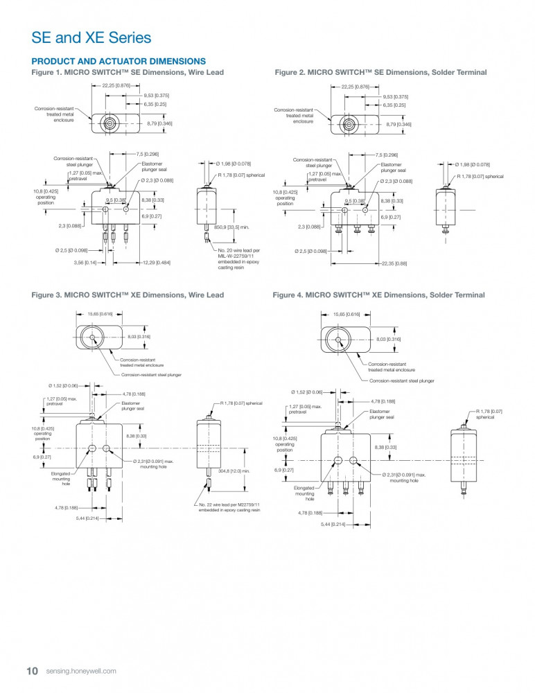Honeywell SE and XE Series documentation page 10