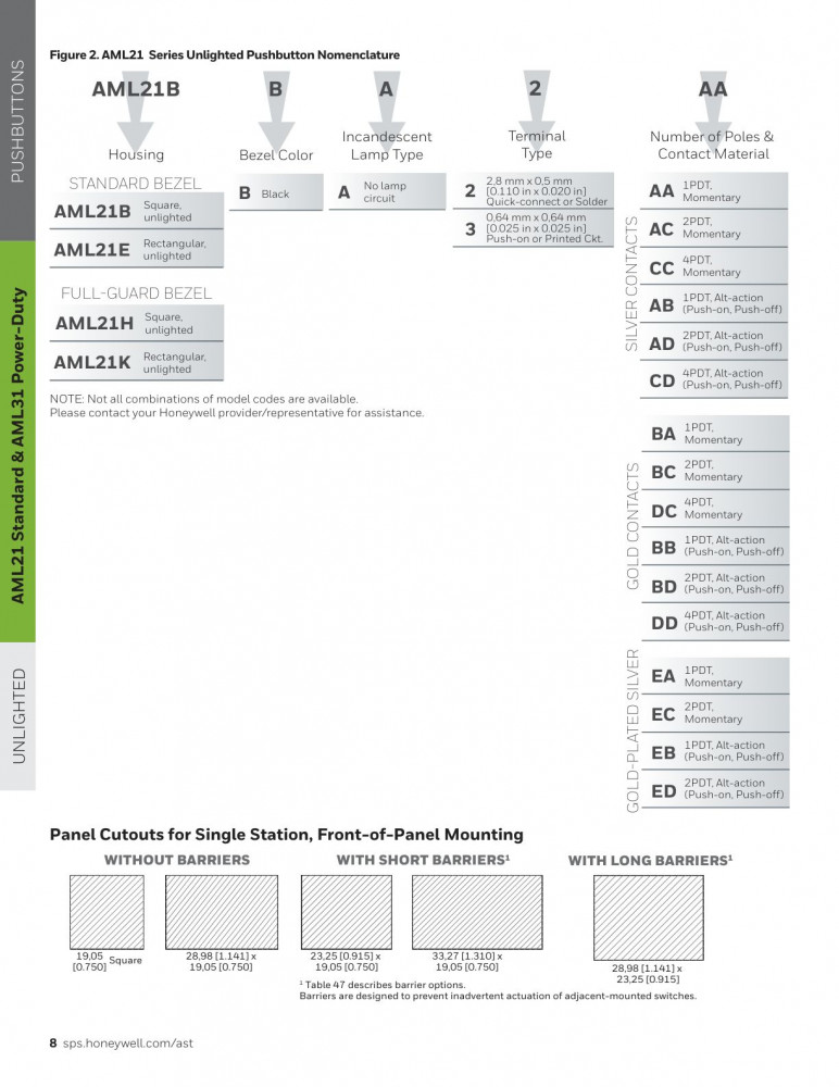 Honeywell AML datasheet page 8