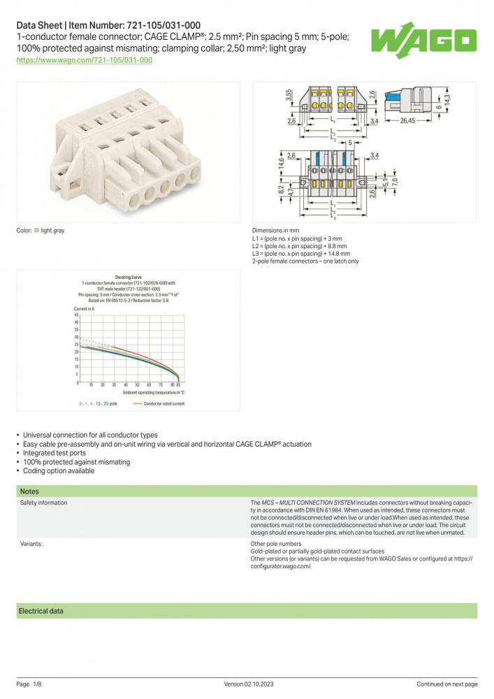 721-105/031-000 technical document page 1