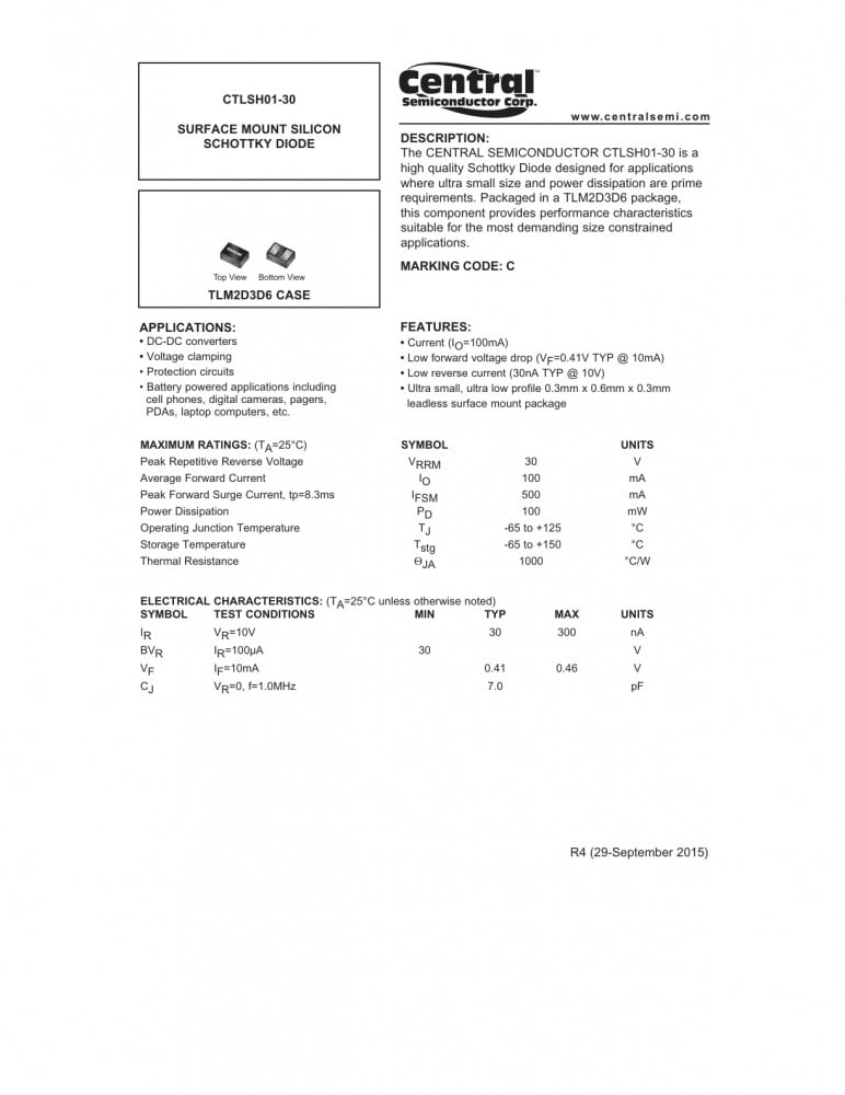 CTLSH01-30 datasheet page 1