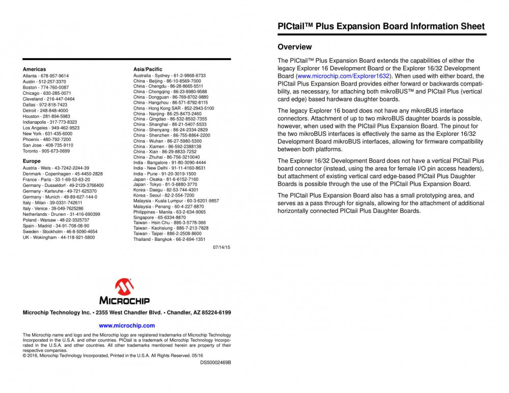 AC240100 PICtail Plus Expansion Board document page 1