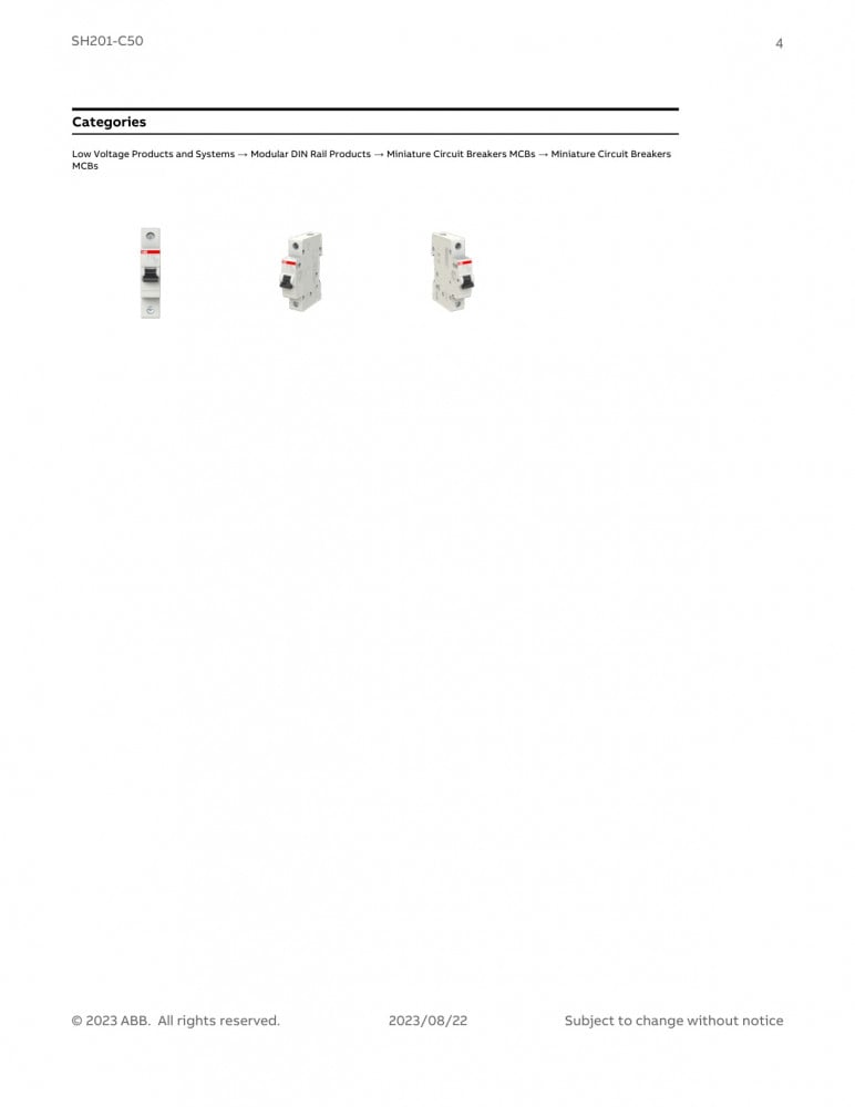 SH201-C50 technical document page 4