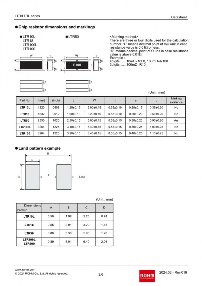 ROHM LTR50 technical document page 2