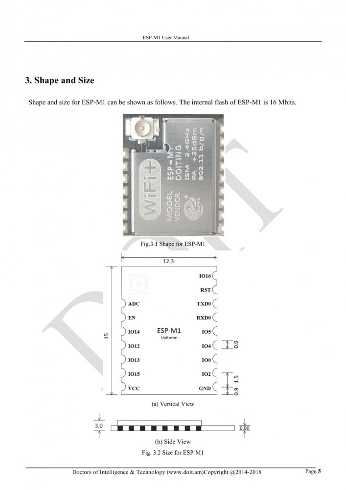 ESP-M1 datasheet page 8