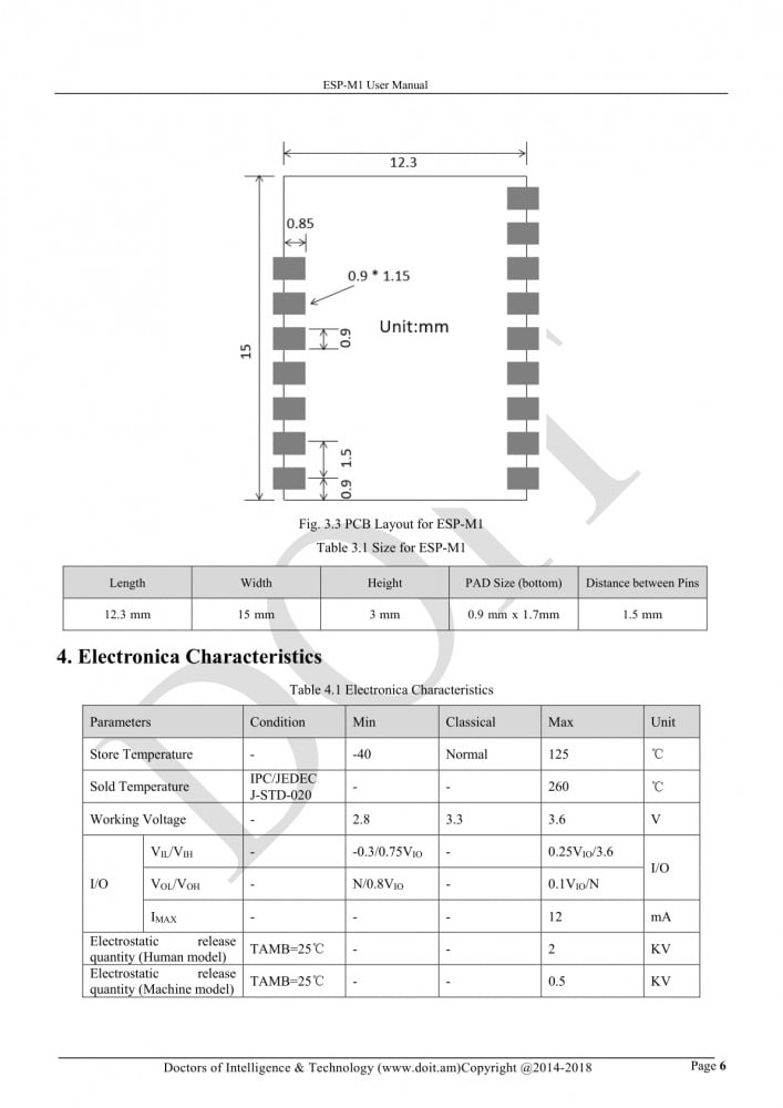 ESP-M1 datasheet page 9
