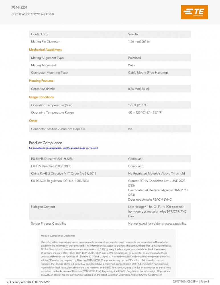 934442201 technical document page 2
