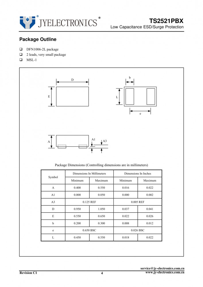TS2521PBX datasheet page 4