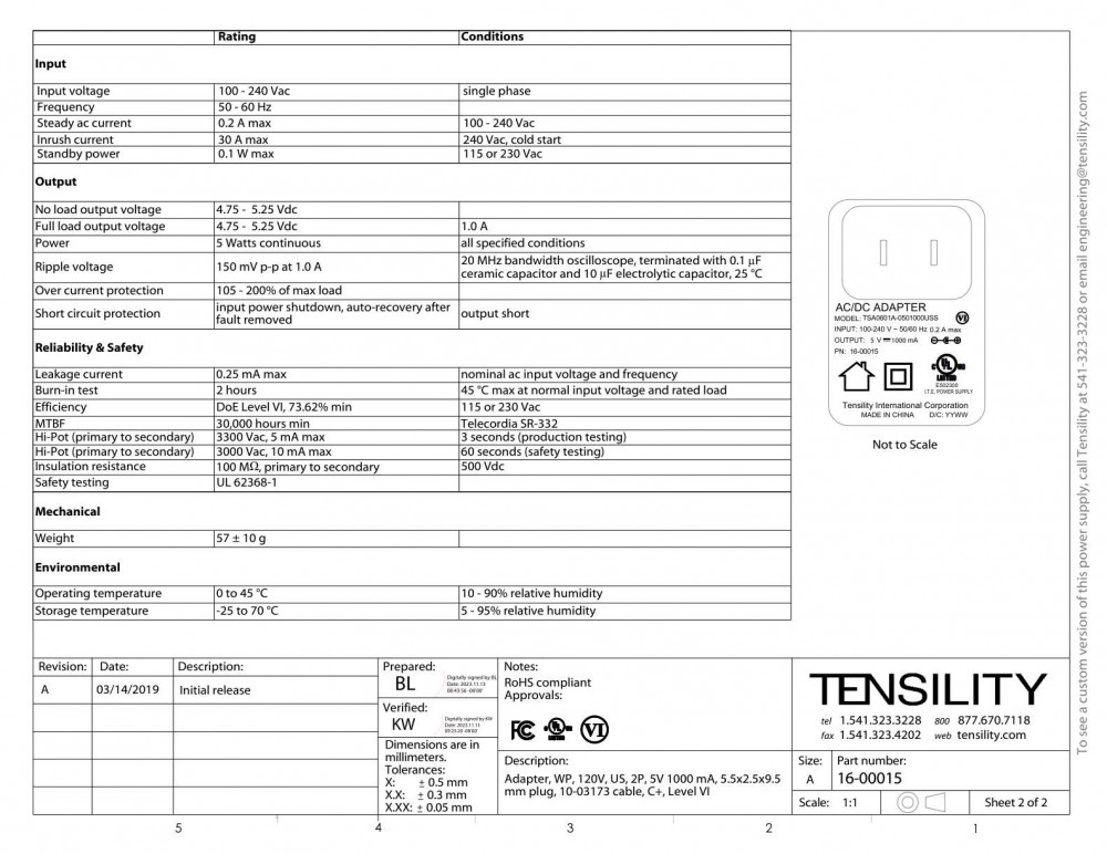 Tensility 16-00015 product document, page 2