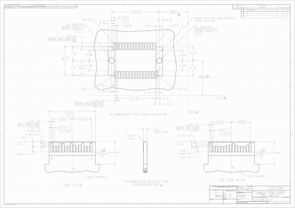 TE Connectivity 1367500-1 drawing sheet 2