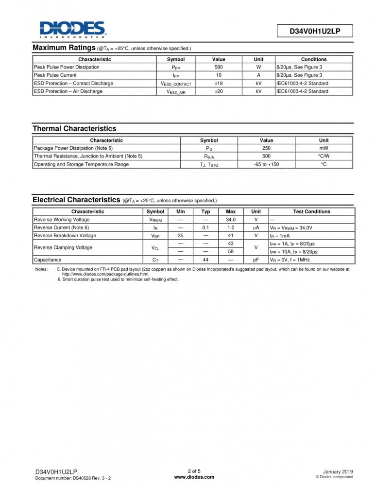 D34V0H1U2LP-7B datasheet page 2