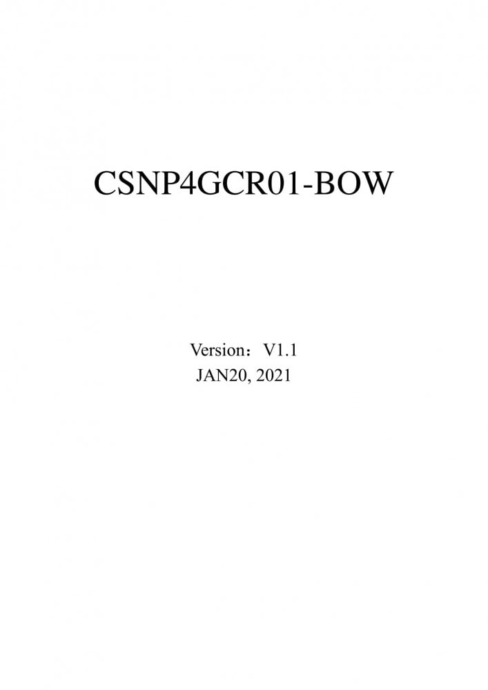 CSNP4GCR01-BOW datasheet page 1