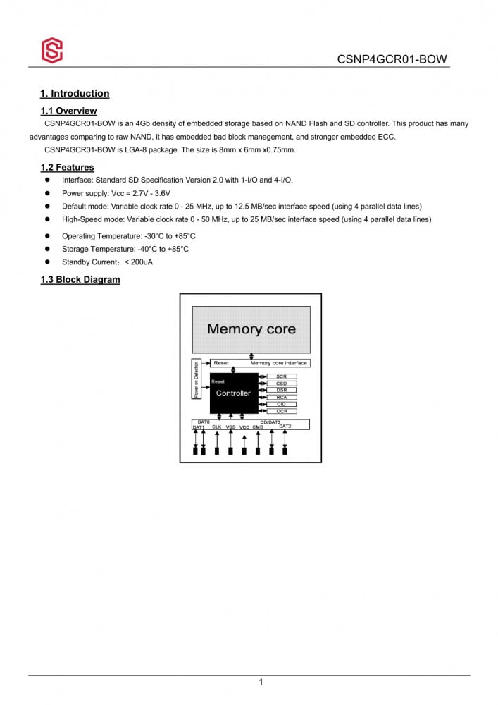 CSNP4GCR01-BOW datasheet page 4