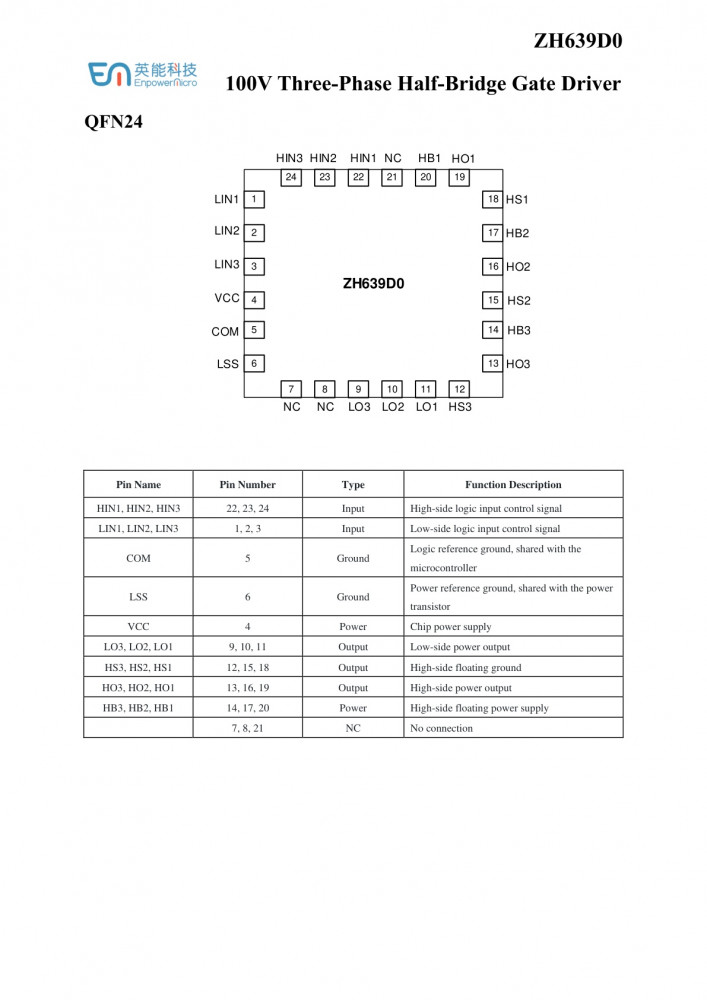 ZH639D0 datasheet page 4
