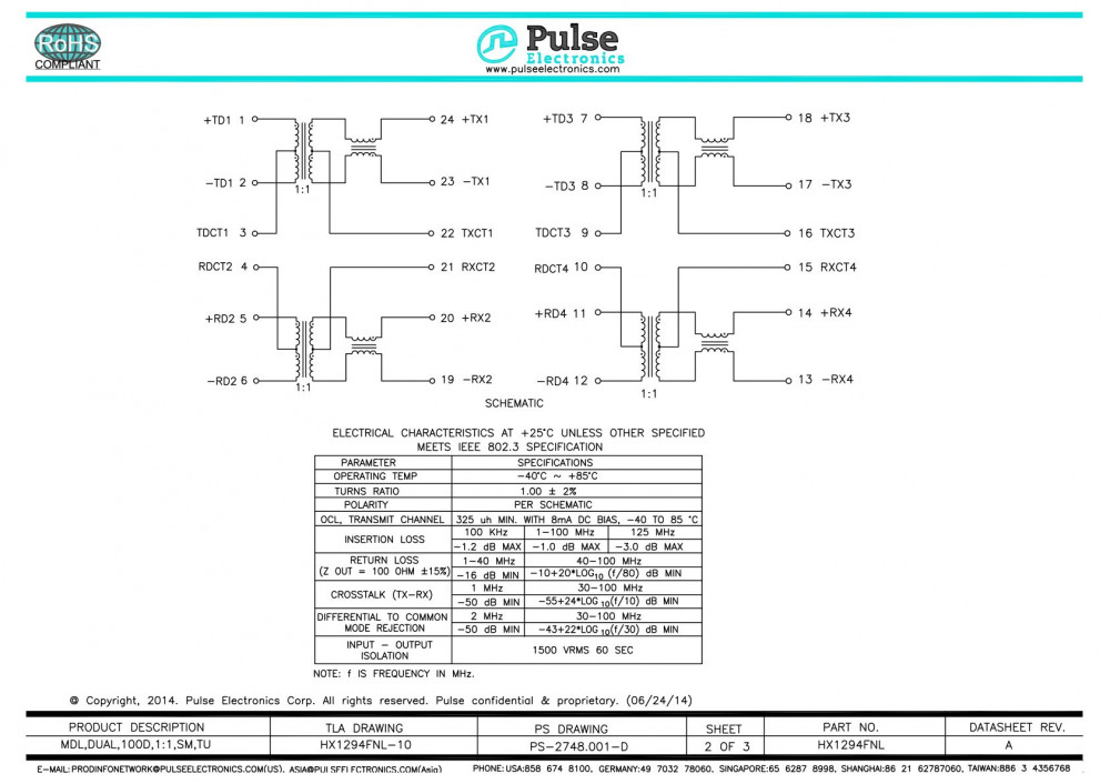 HX1294FNLT product drawing page 2