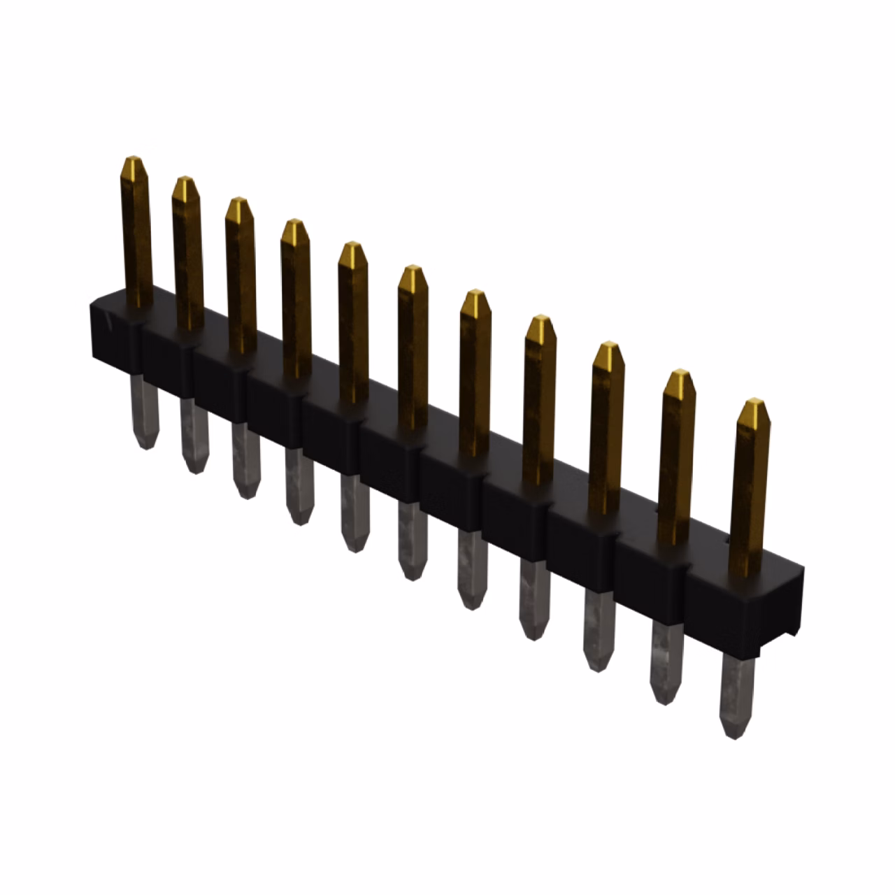 2.00mm Pitch Milli-Grid Header, Vertical, Through Hole, Breakaway, 11 Circuits, 0.50µm Gold (Au) Plating, Mating Pin Length 4.00mm, Tail Length 2.70mm, Lead-Free for sale