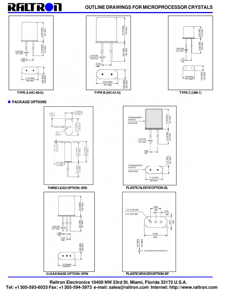Raltron crystal specification page 2