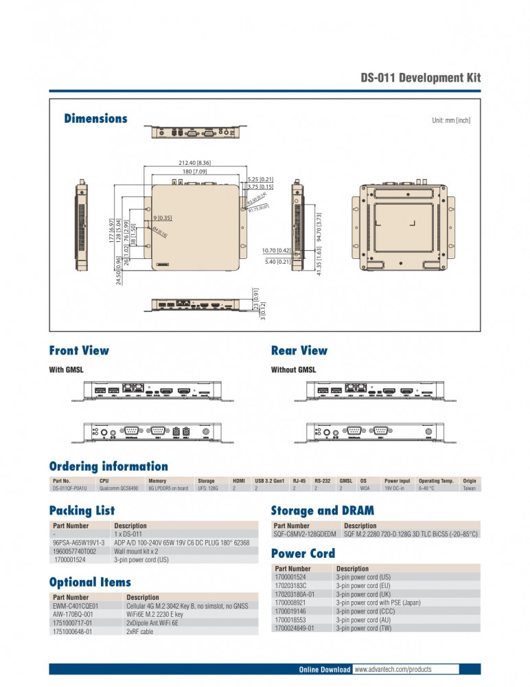 DS-011 development kit technical document page 2