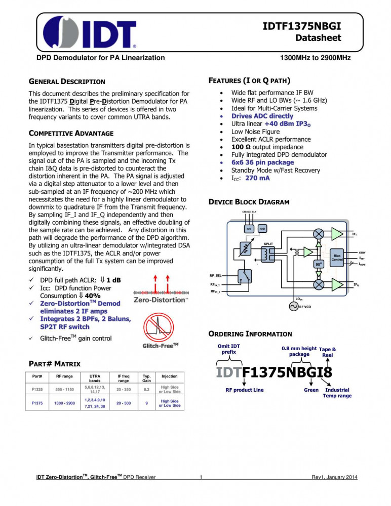 F1375NBGI8 technical document page 1