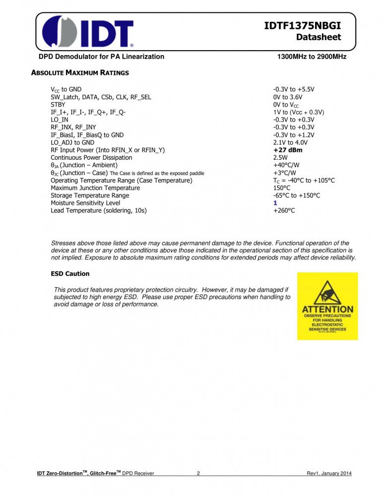 F1375NBGI8 technical document page 2