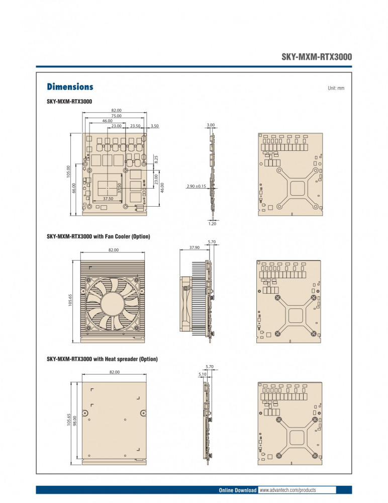 SKY-MXM-RTX3000 technical document page 2