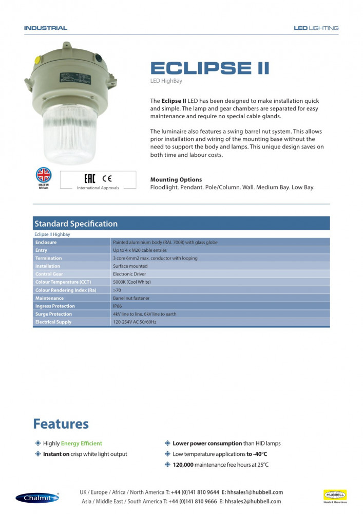 Eclipse II HighBay document page 1