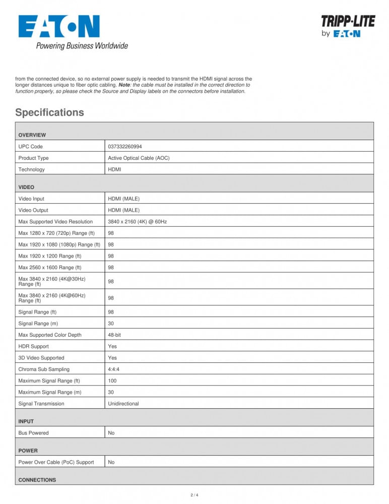 P568FA-30M-W technical document page 2