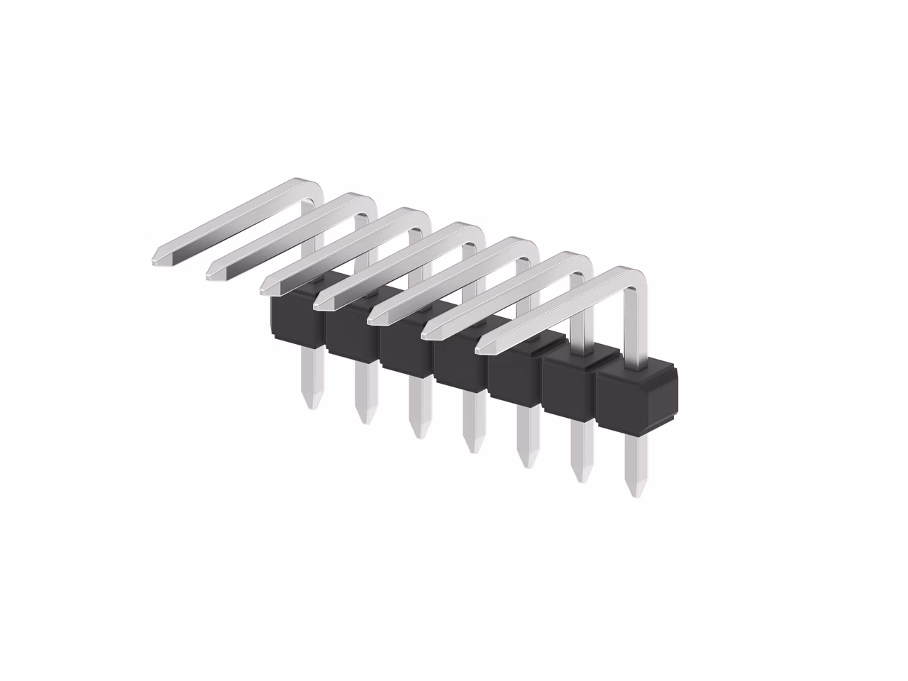 KK 254 Breakaway Header, Right-Angle, 7 Circuits, Tin (Sn) Plating, Mating Pin Length 10.29mm, Bag for sale
