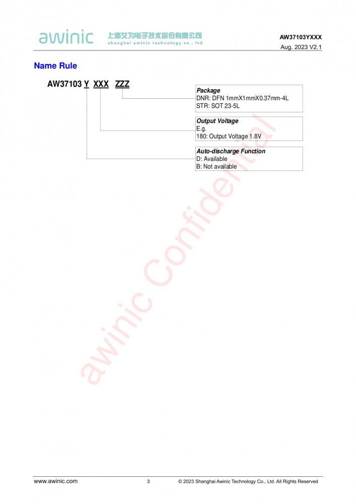 AW37103D280DNR datasheet page 3