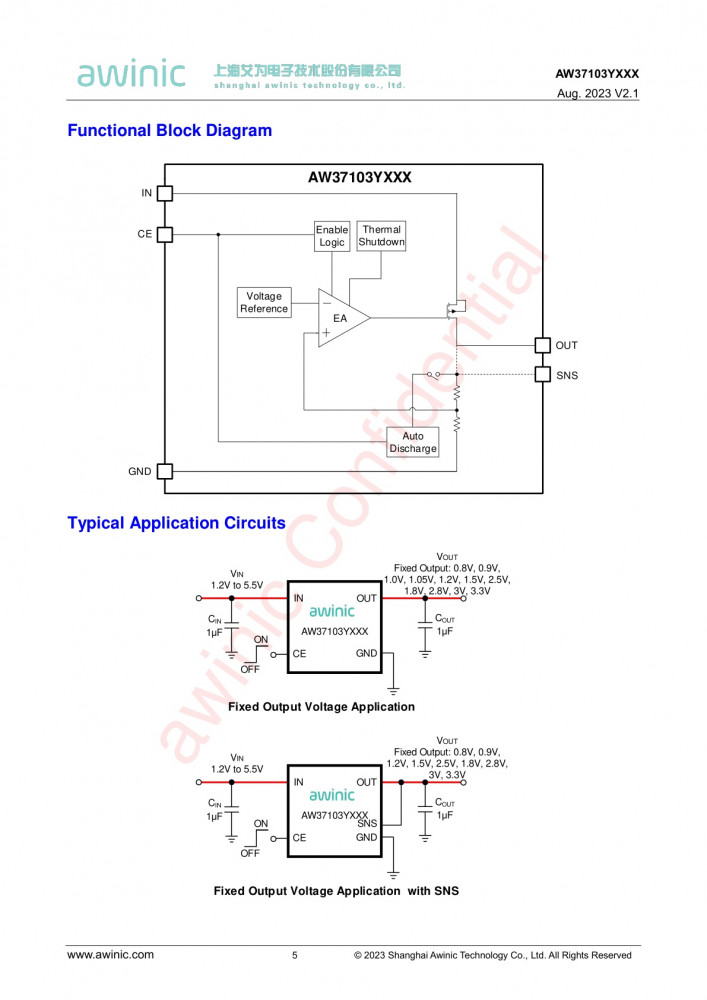 AW37103D280DNR datasheet page 5