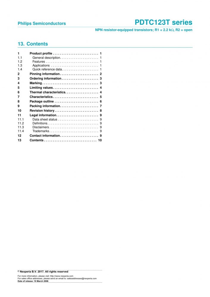 PDTC123T datasheet page 10