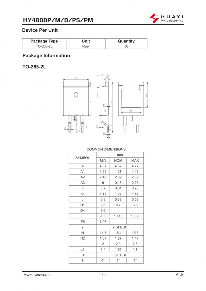 HY4008 technical document page 10