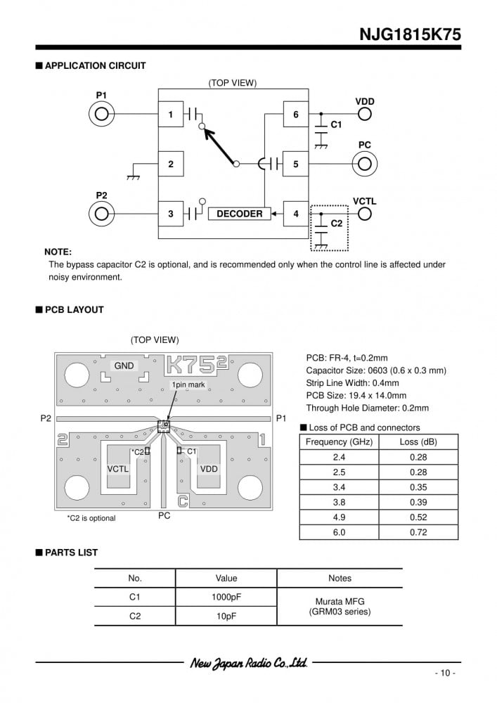 NJG1815K75-TE1 datasheet page 10